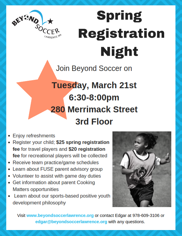 Spring Registration Night flyer_001 – Beyond Soccer Lawrence